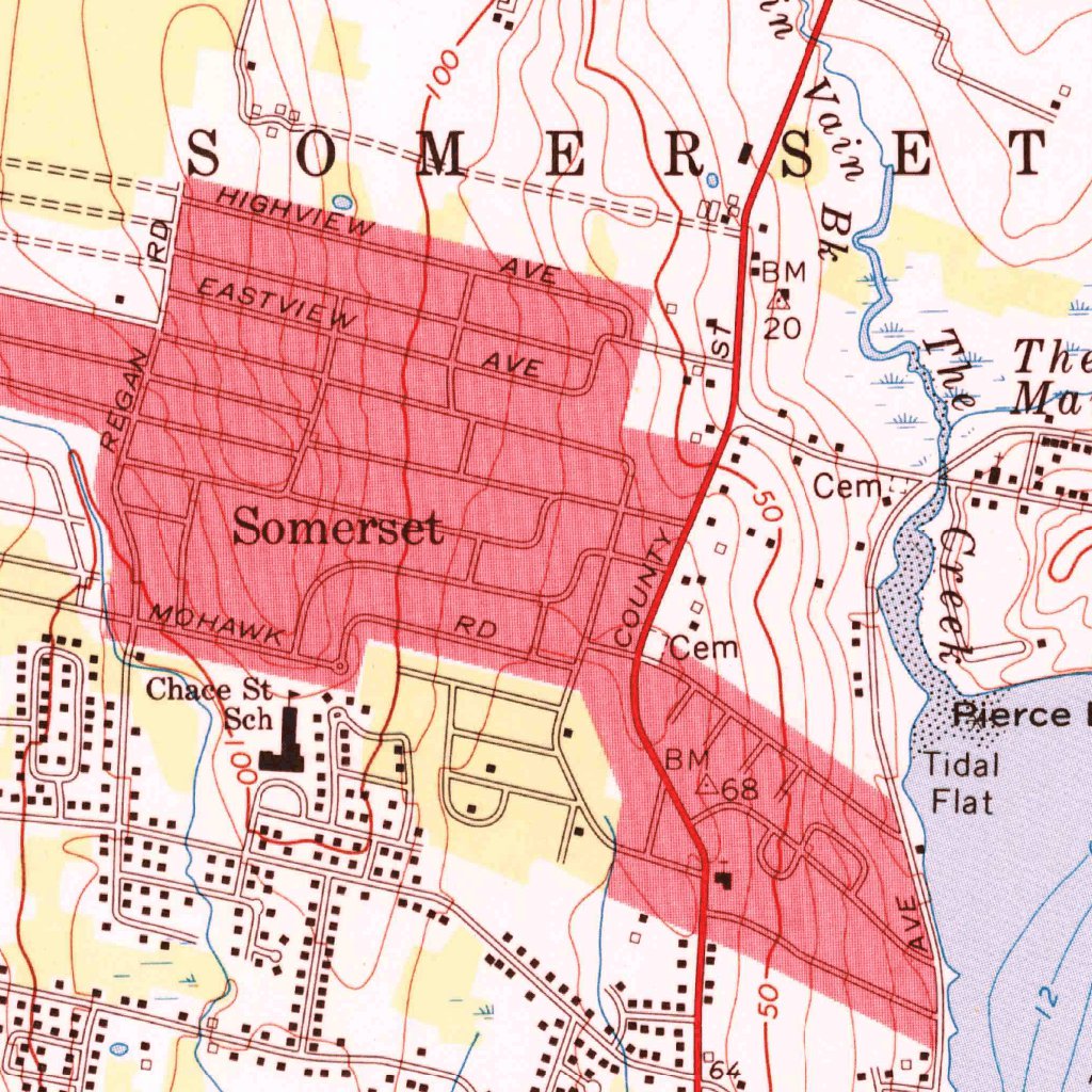 Somerset, MA (1967, 24000-Scale) Map by United States Geological Survey ...