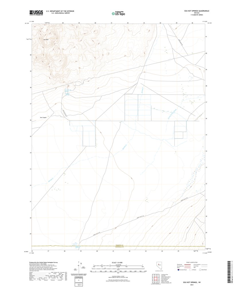 Sou Hot Springs, NV (2021, 24000-Scale) Map by United States Geological ...