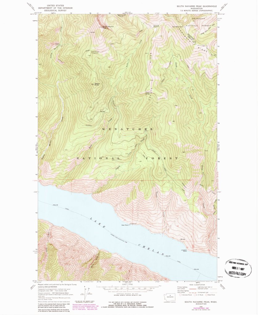 South Navarre Peak, WA (1968, 24000-Scale) Map by United States ...