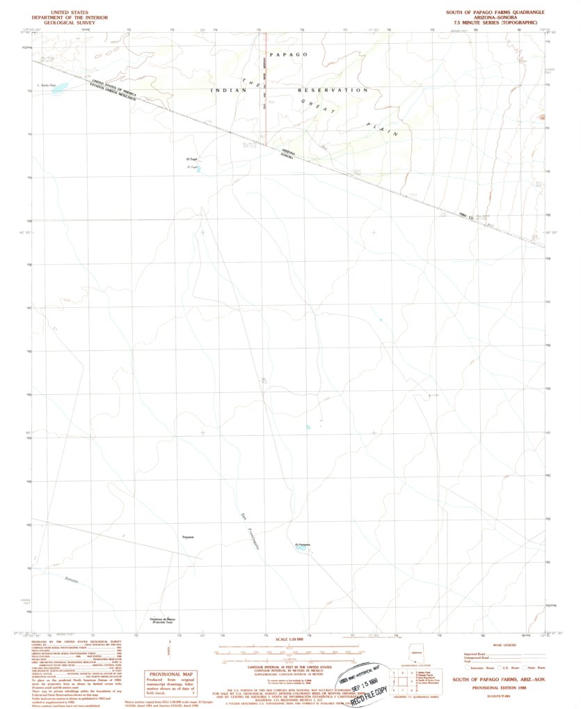 South Of Papago Farms, AZ (1988, 24000-Scale) Map by United States ...