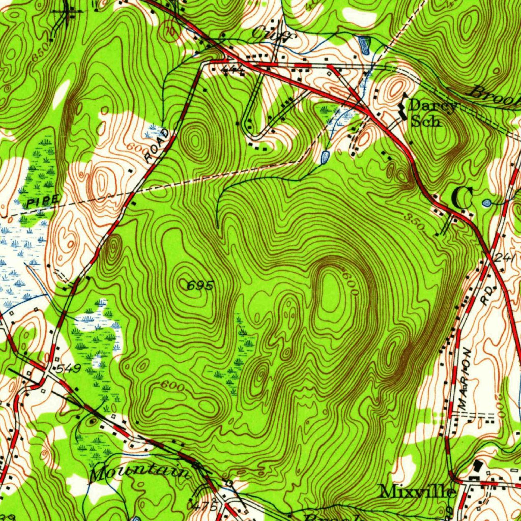 Southington, CT (1955, 31680-Scale) Map by United States Geological ...
