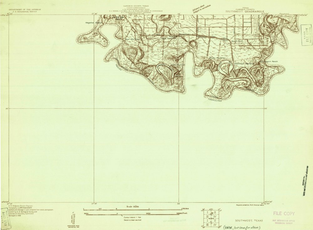 Southmost, TX (1930, 24000-Scale) Map by United States Geological ...