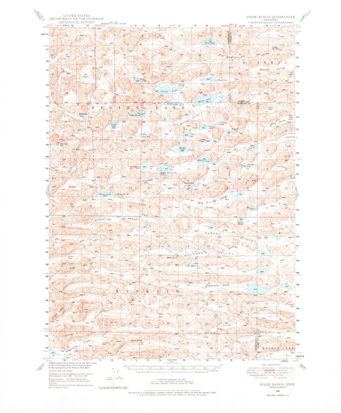 Spade Ranch, NE (1948, 62500-Scale) Map by United States Geological ...
