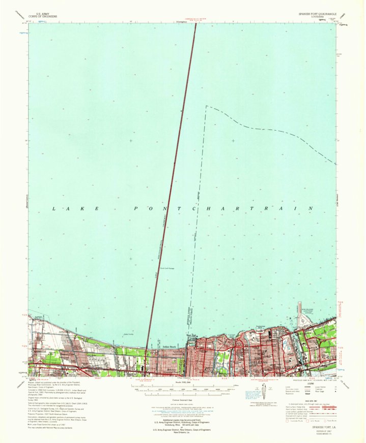 Spanish Fort, LA (1967, 62500-Scale) Map by United States Geological ...