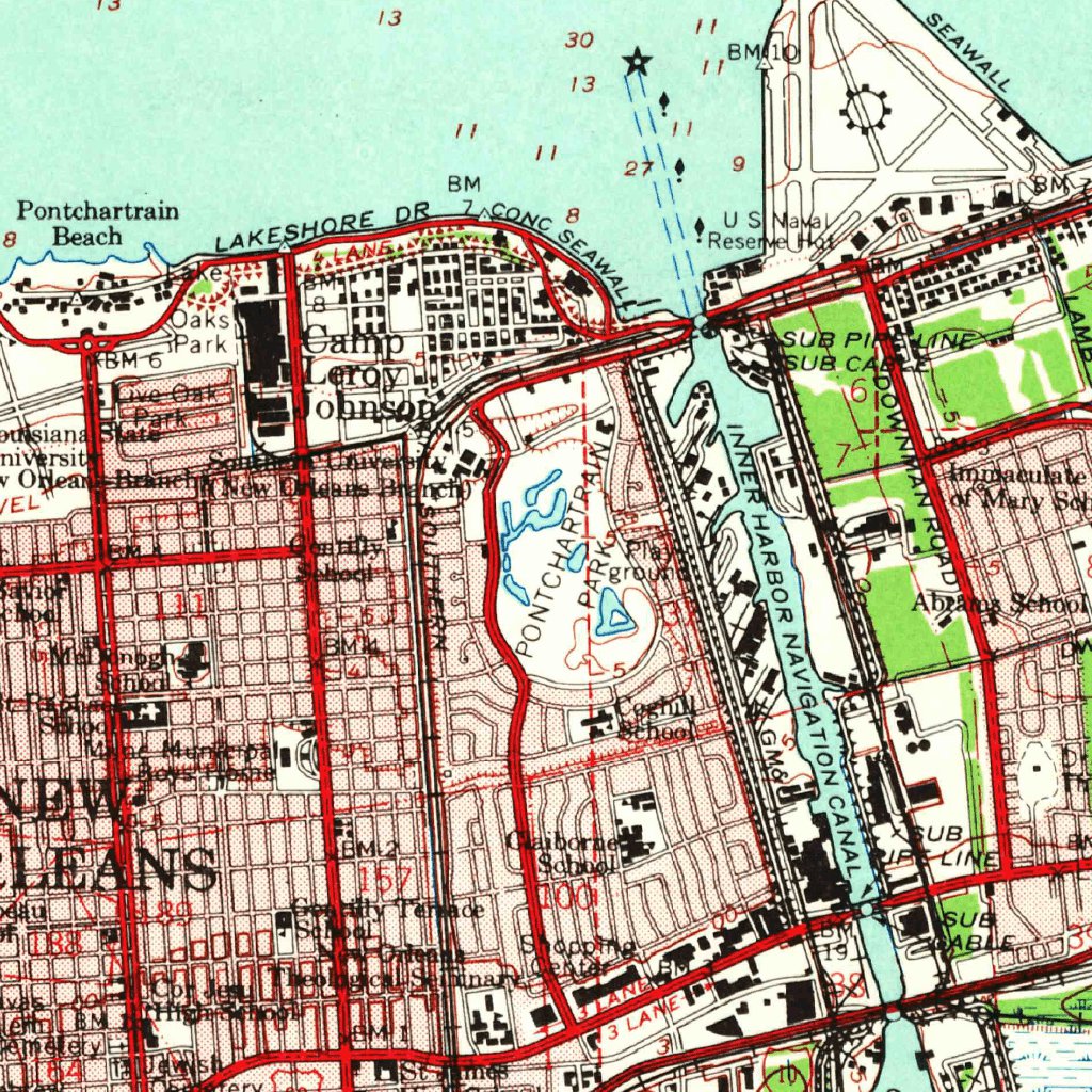 Spanish Fort, LA (1967, 62500-Scale) Map by United States Geological ...