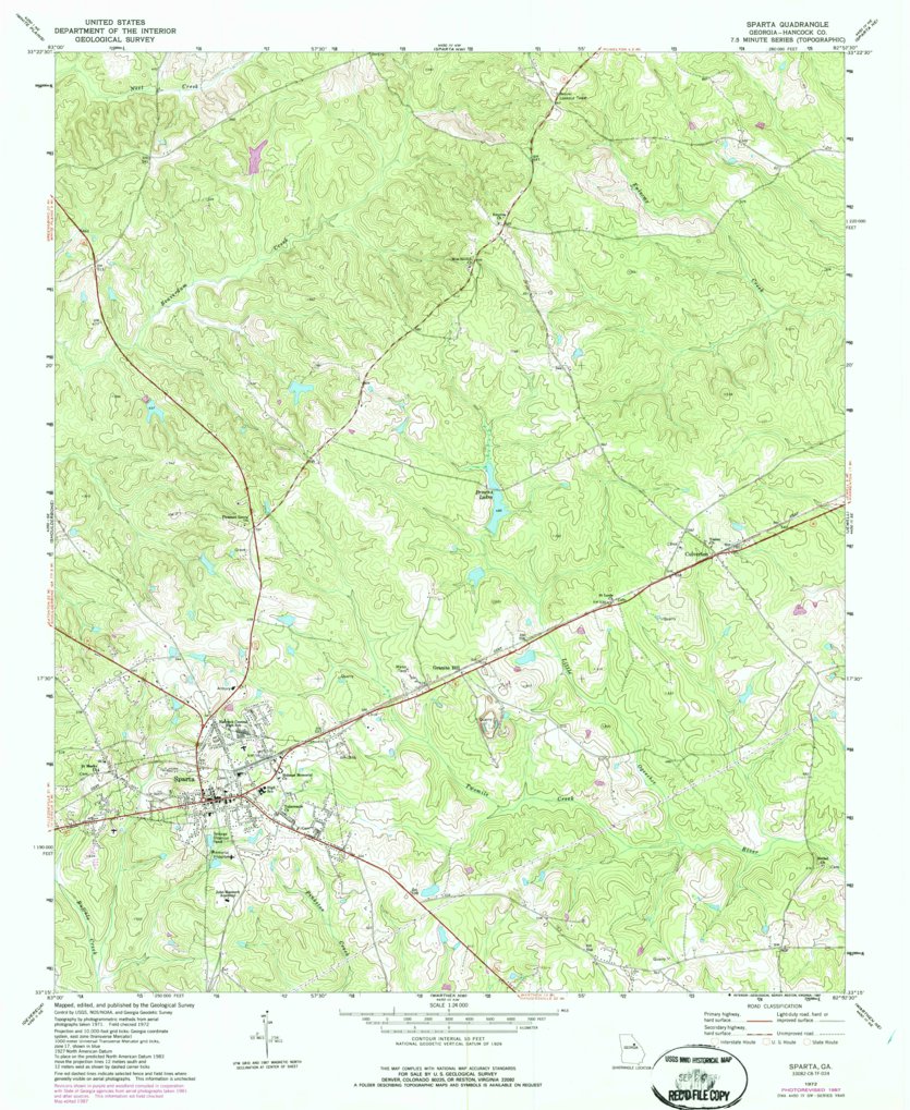 Sparta, GA (1972, 24000-Scale) Map by United States Geological Survey ...