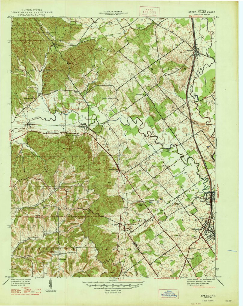 Speed, IN (1947, 24000-Scale) Map by United States Geological Survey ...