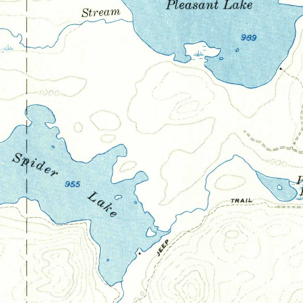 Spider Lake, ME (1954, 62500-Scale) Map by United States Geological ...