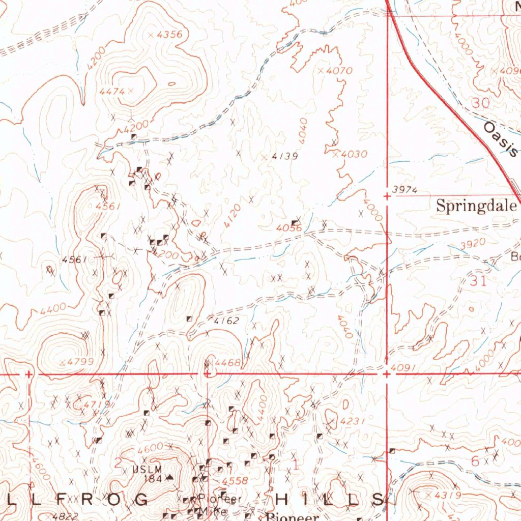Springdale, NV (1966, 62500-Scale) Map by United States Geological ...