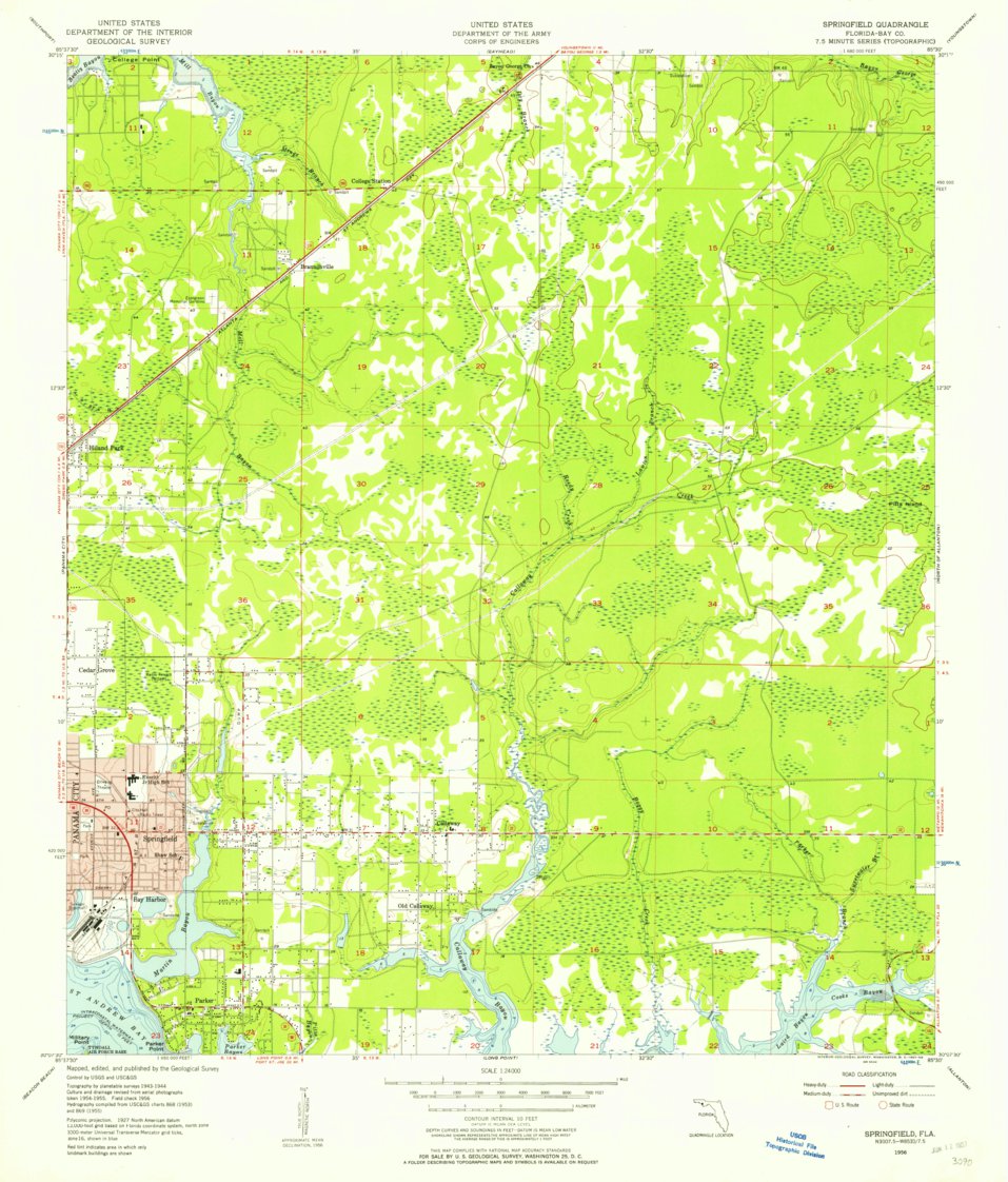 Springfield, FL (1956, 24000-Scale) Map by United States Geological ...