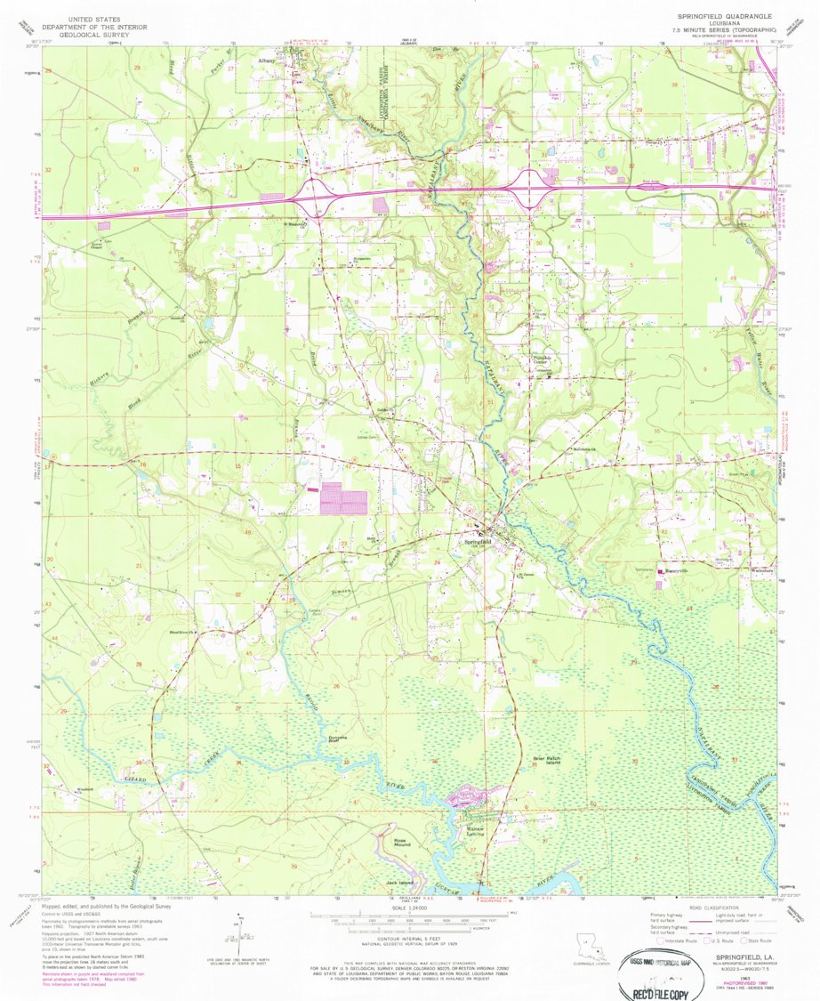 Springfield, LA (1963, 24000-Scale) Map by United States Geological ...