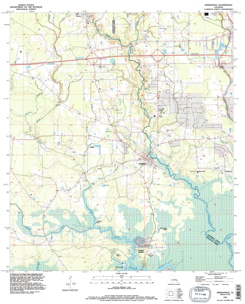Springfield, LA (1994, 24000-Scale) Map by United States Geological ...