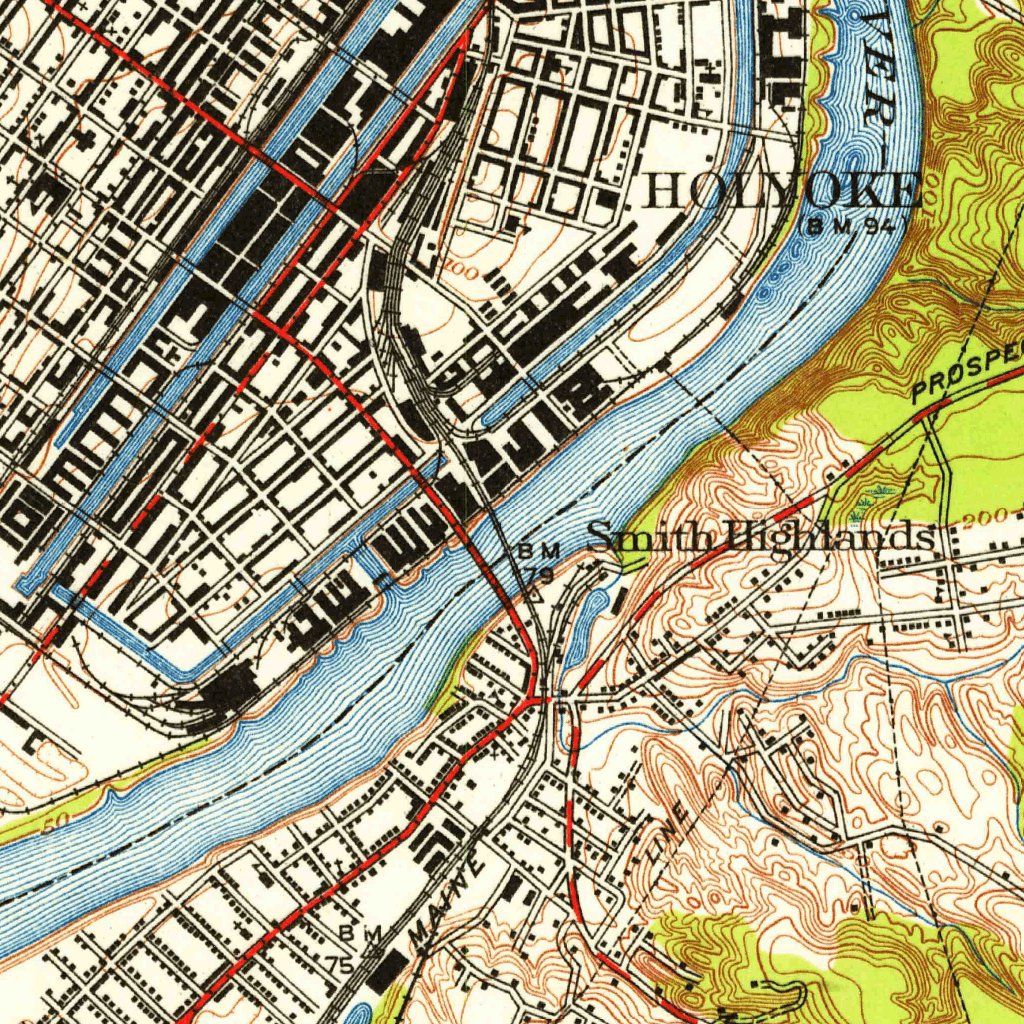 Springfield North, MA (1946, 31680-Scale) Map by United States ...