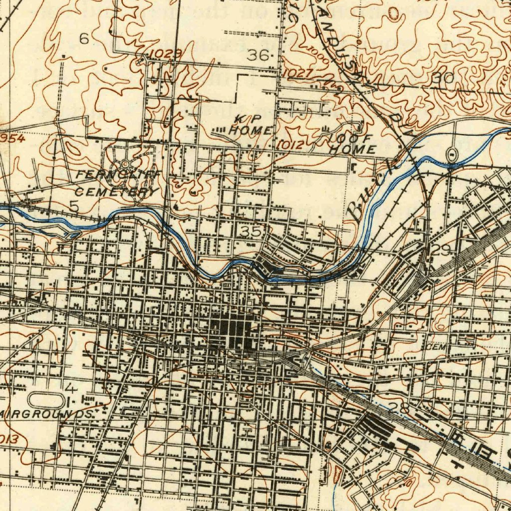 Springfield, OH (1906, 62500-Scale) Map by United States Geological ...