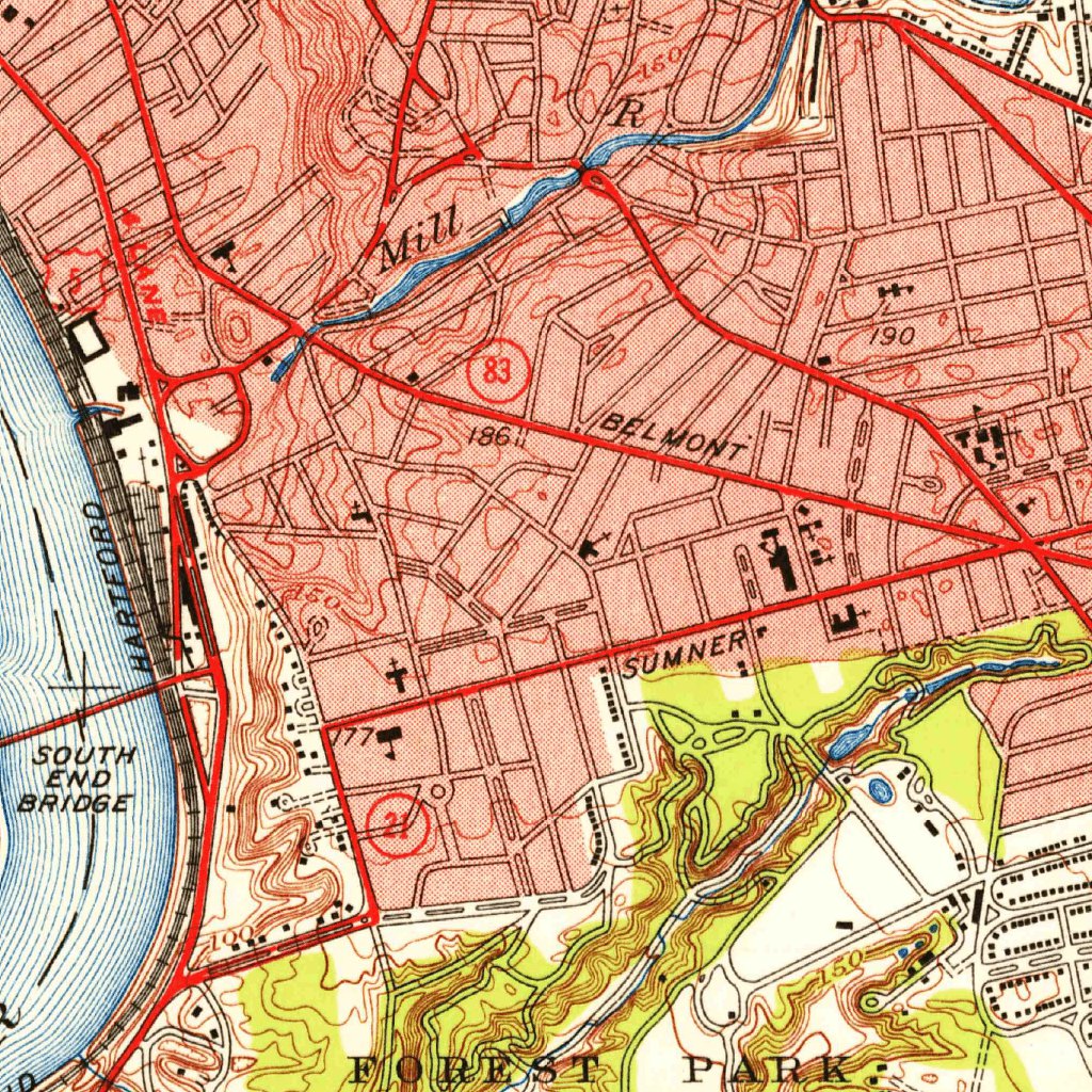 Springfield South, MA-CT (1944, 31680-Scale) Map by United States ...