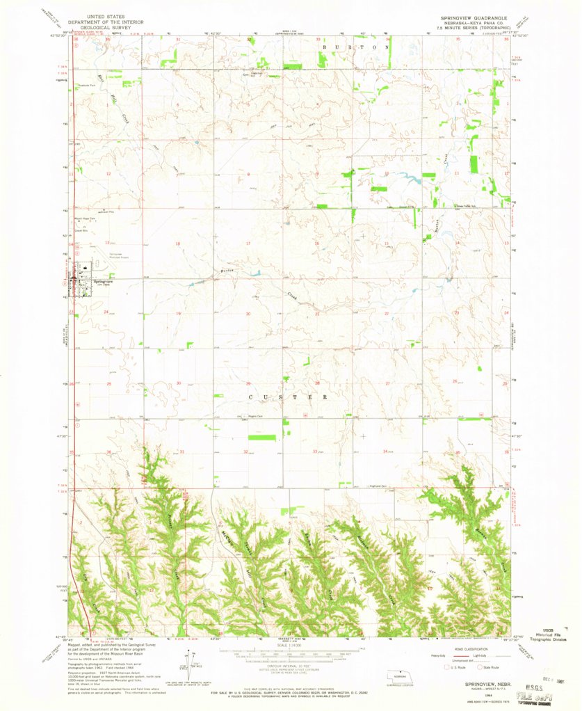 Springview, NE (1964, 24000-Scale) Map by United States Geological ...