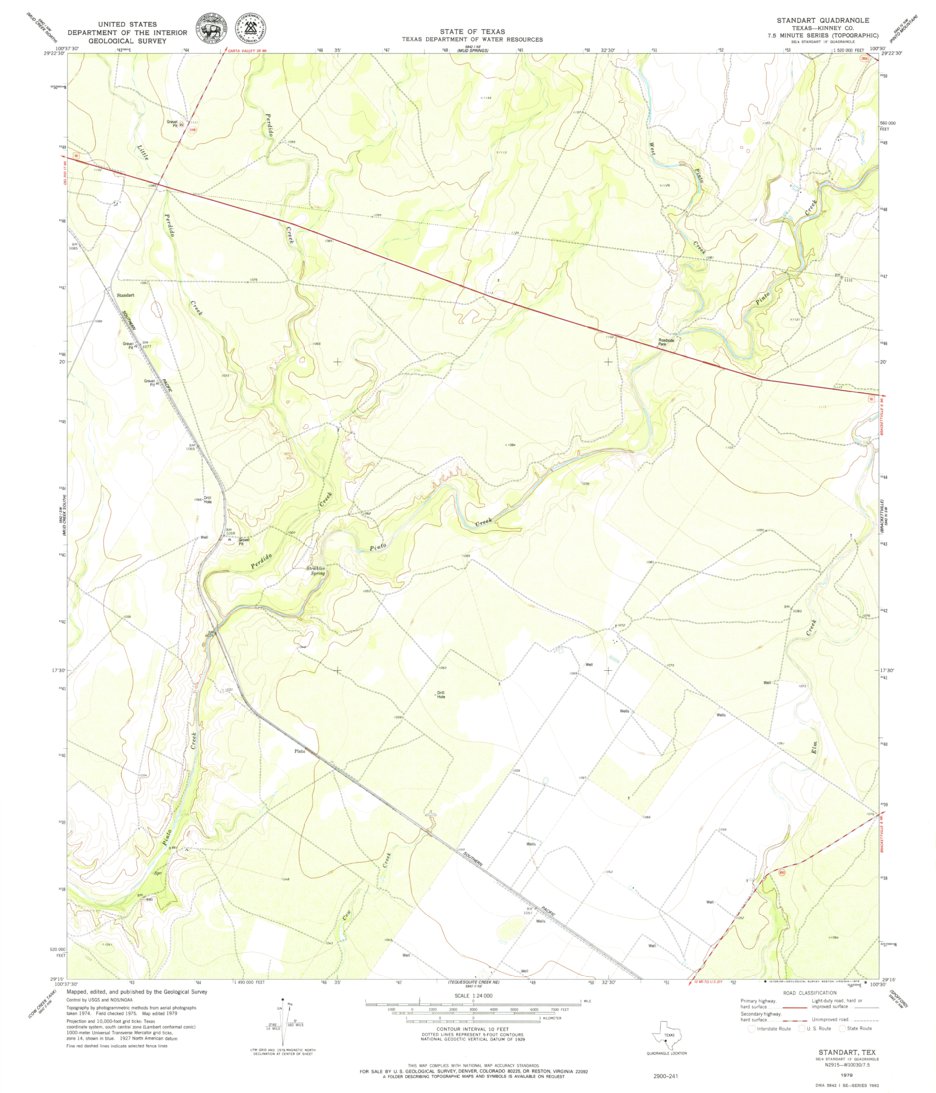 Standart, TX (1979, 24000-Scale) Map by United States Geological Survey ...