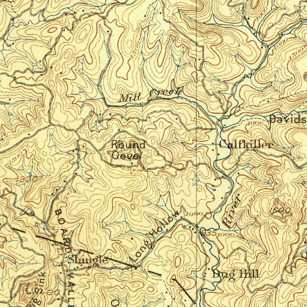 Standing Stone, TN (1897, 125000-Scale) Map by United States Geological ...
