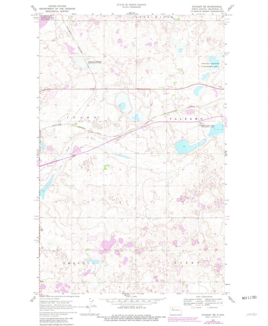 Stanley SE, ND (1981, 24000-Scale) Map by United States Geological ...