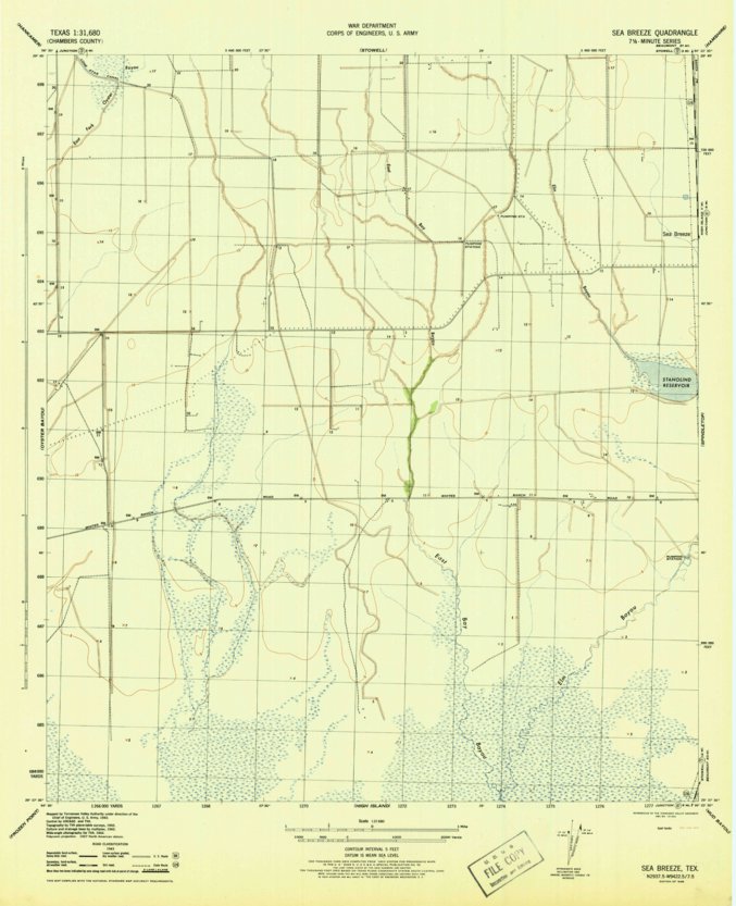 Stanolind Reservoir, TX (1945, 31680-Scale) Map by United States ...