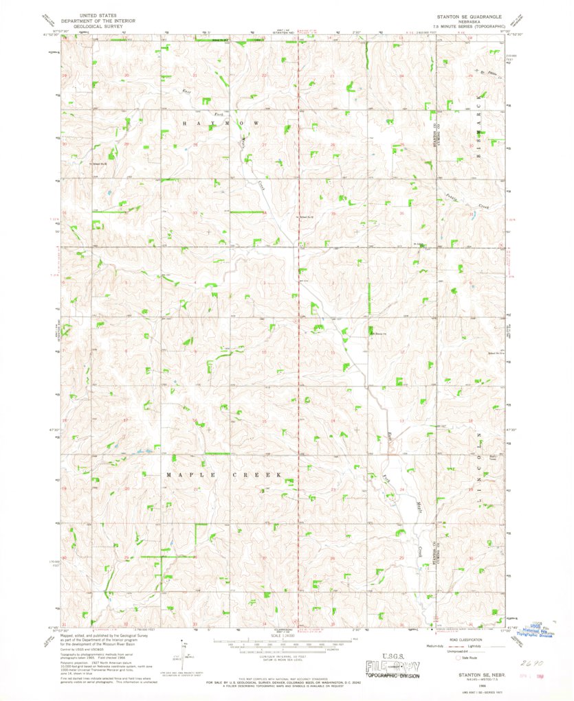 Stanton SE, NE (1966, 24000-Scale) Map by United States Geological ...