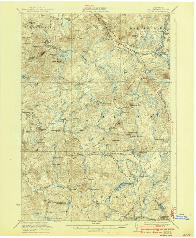Stark, NY (1940, 62500-Scale) Map by United States Geological Survey ...