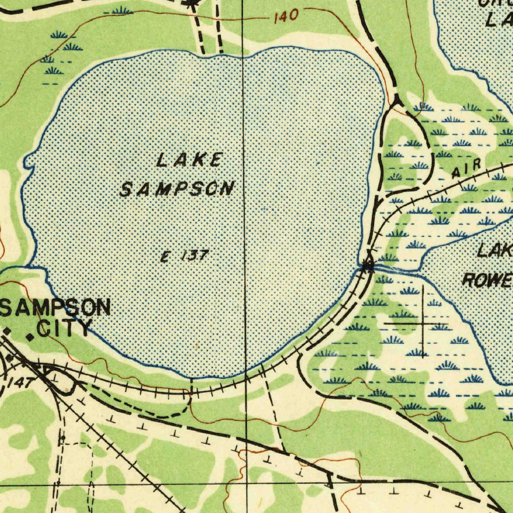Starke, FL (1941, 62500-Scale) Map by United States Geological Survey ...