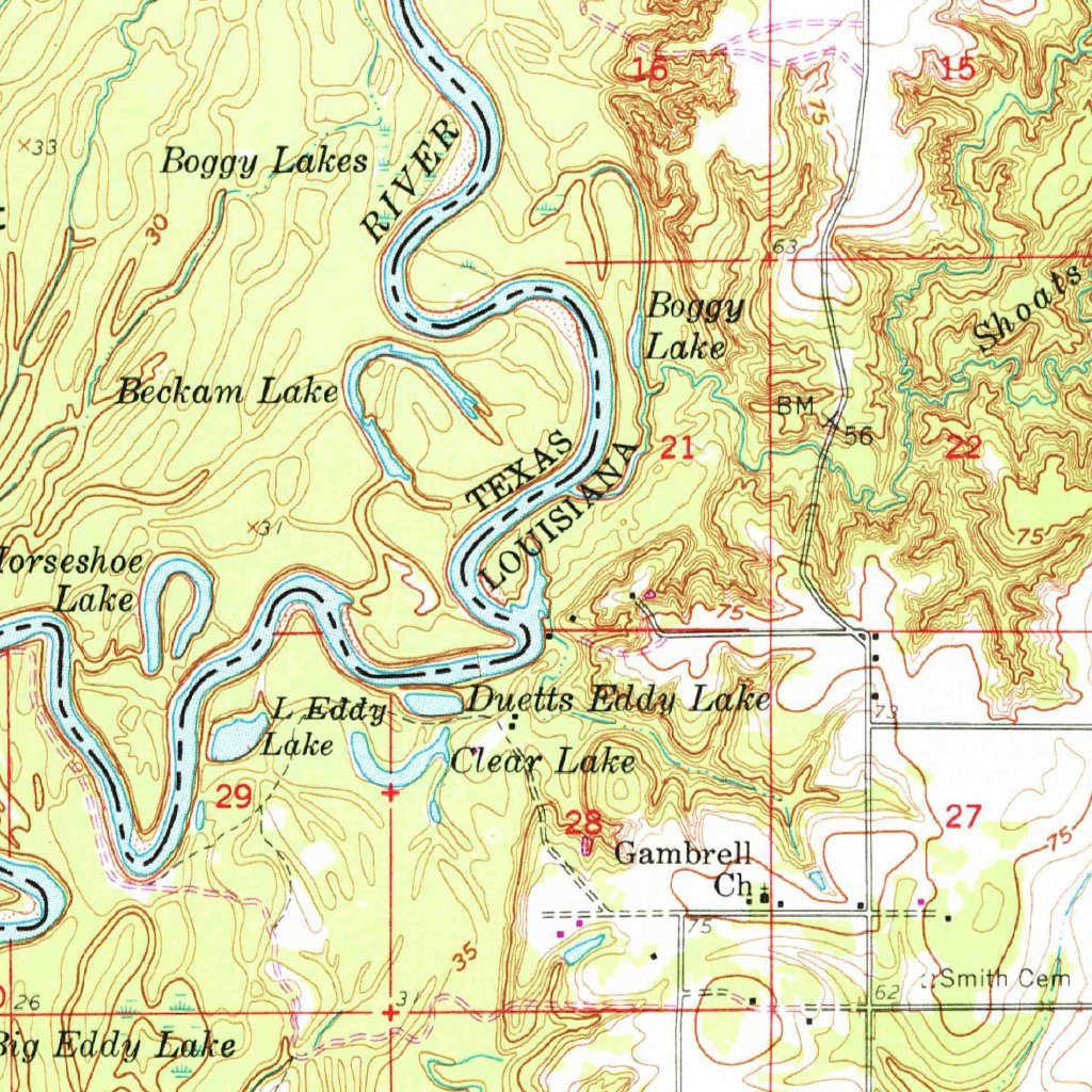Starks, LA-TX (1959, 62500-Scale) Map by United States Geological ...