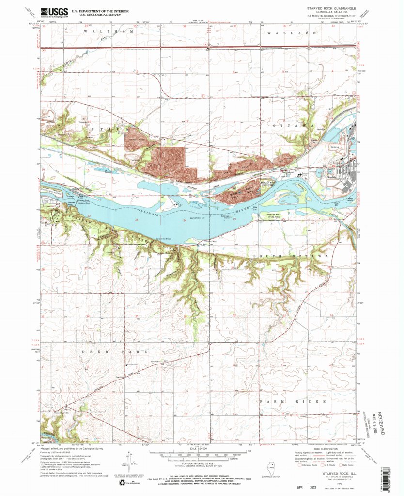Starved Rock, IL (1970, 24000-Scale) Map by United States Geological ...