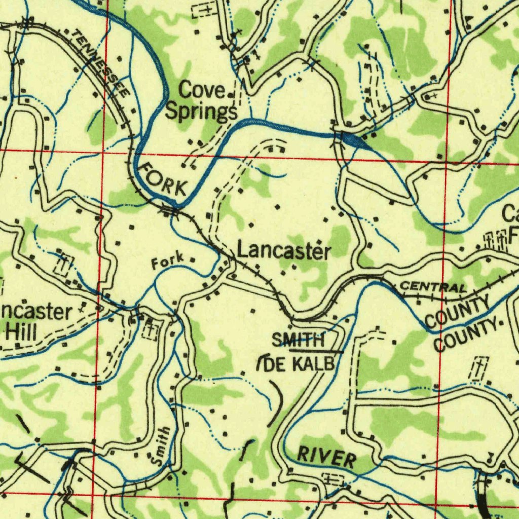Statesville, TN (1942, 100000-Scale) Map by United States Geological ...
