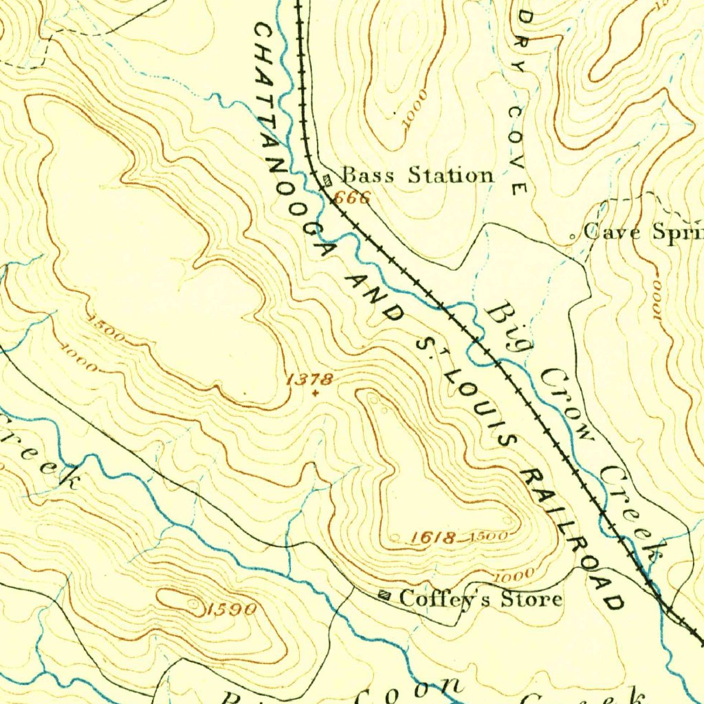 Stevenson, AL-GA-TN (1892, 125000-Scale) Map by United States ...