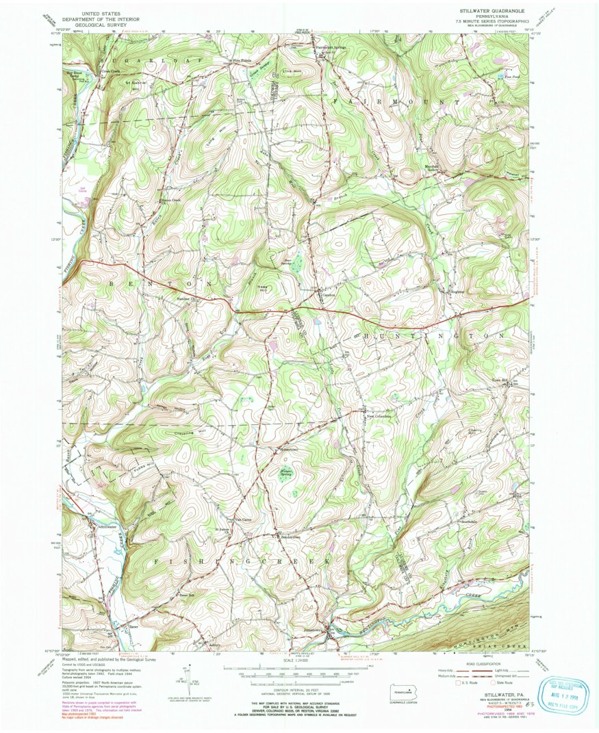Stillwater, PA (1954, 24000-Scale) Map by United States Geological ...