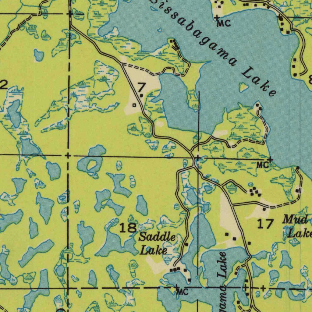 Stone Lake, WI (1950, 48000-Scale) Map by United States Geological ...