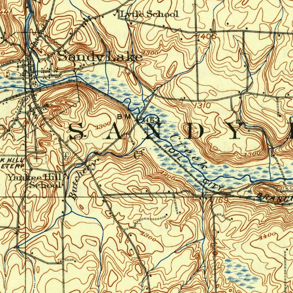 Stoneboro, PA (1913, 62500-Scale) Map by United States Geological ...