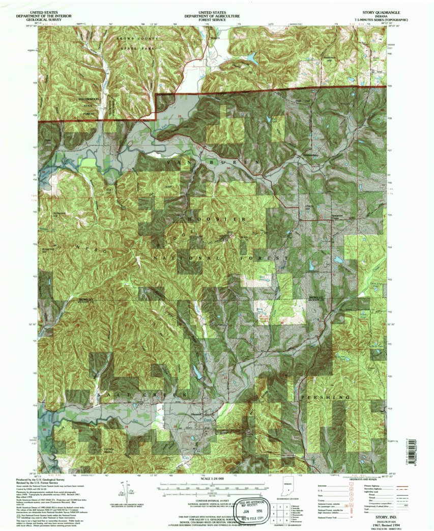 Story, IN (1967, 24000-Scale) Map by United States Geological Survey ...