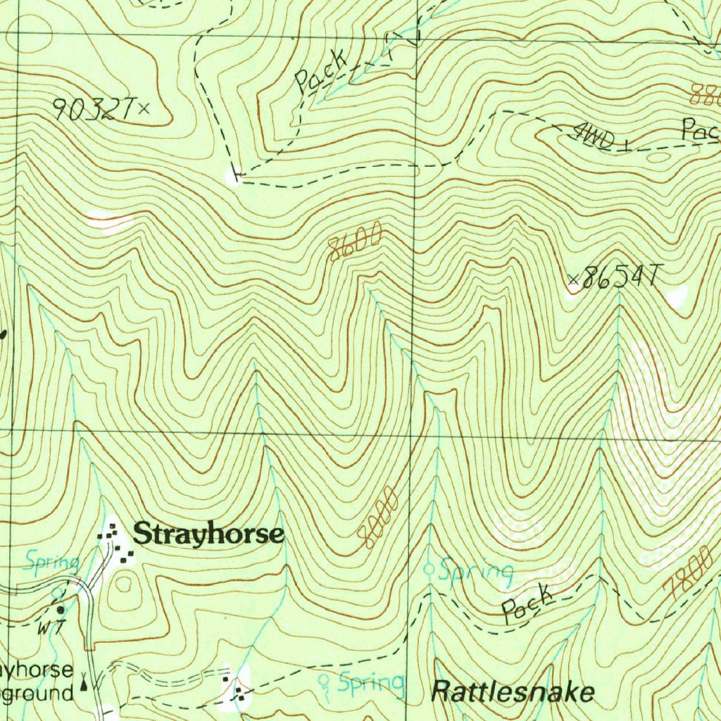 Strayhorse, AZ (1991, 24000-Scale) Map by United States Geological ...