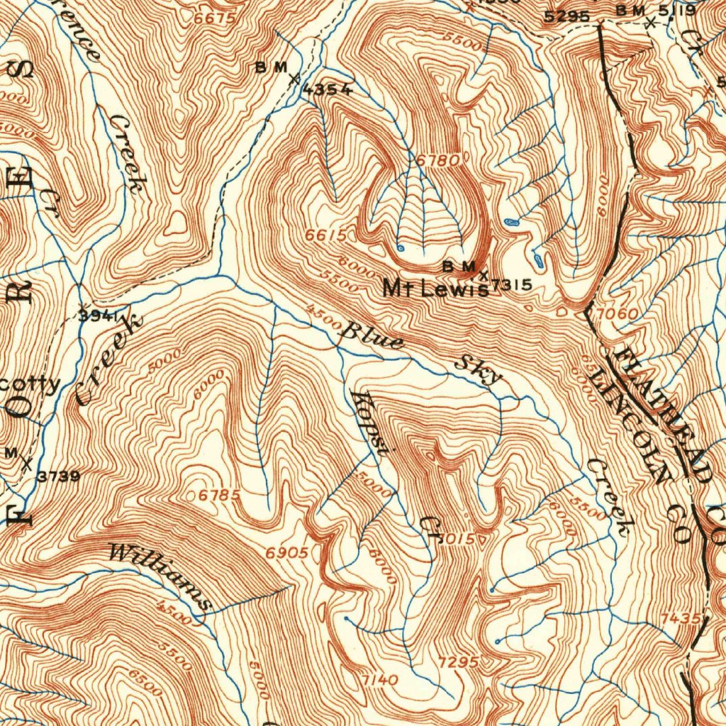 Stryker, MT (1913, 125000-Scale) Map by United States Geological Survey ...