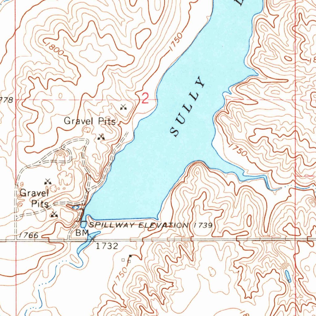 Sully Lake, SD (1965, 24000-Scale) Map by United States Geological ...