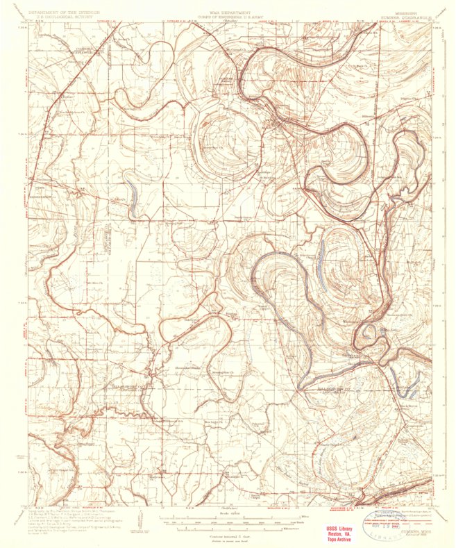 Sumner, MS (1935, 62500-Scale) Map by United States Geological Survey ...