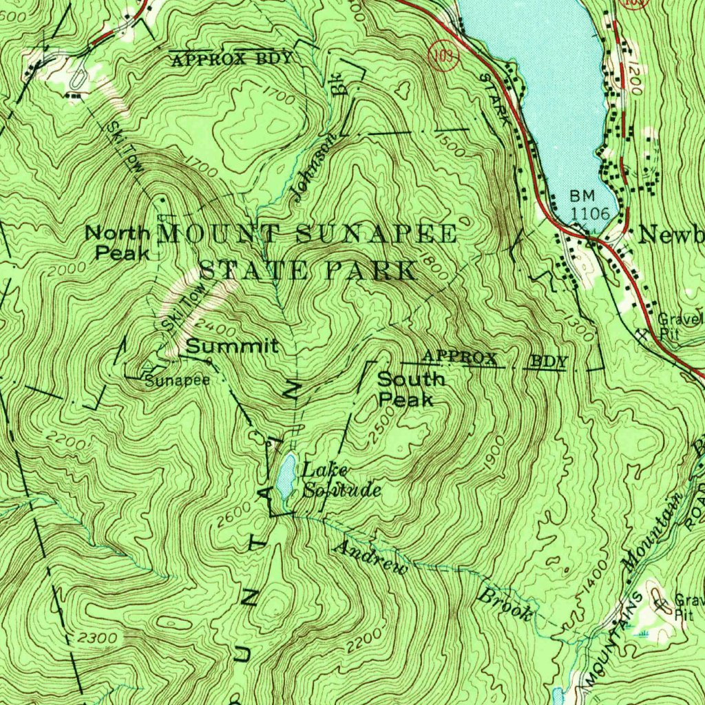 Sunapee, NH (1955, 62500-Scale) Map by United States Geological Survey ...