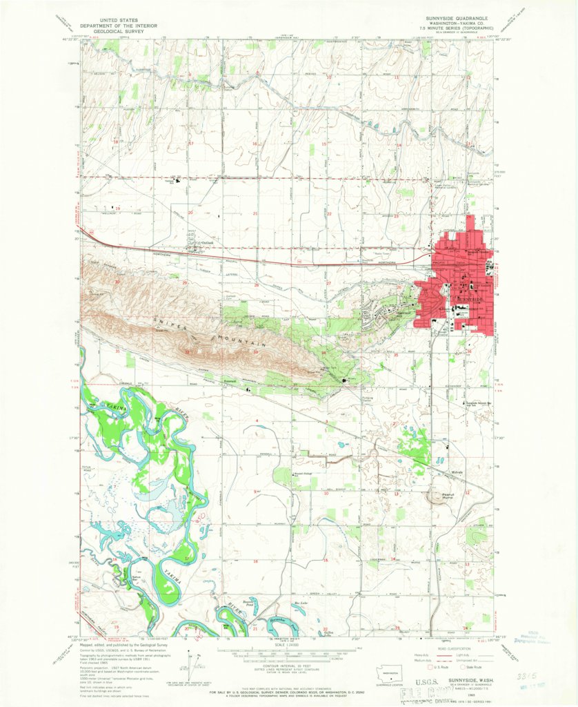 Sunnyside, WA (1965, 24000-Scale) Map by United States Geological ...