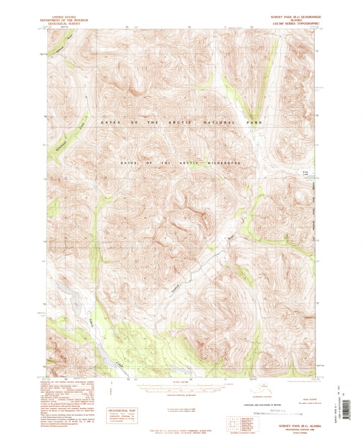 Survey Pass B-1, AK (1986, 63360-Scale) Map by United States Geological ...