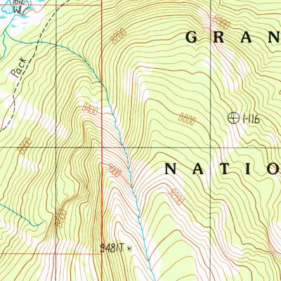 Survey Peak, WY (1989, 24000-Scale) Map by United States Geological ...