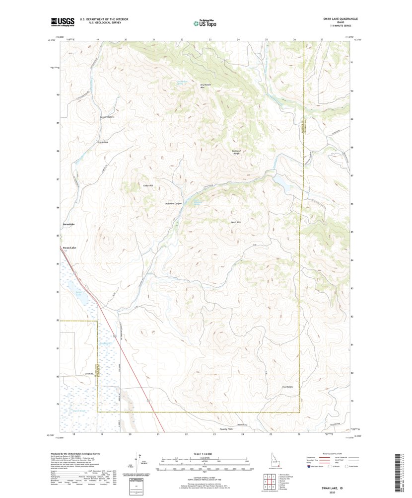 Swan Lake, ID (2020, 24000-Scale) Map by United States Geological ...