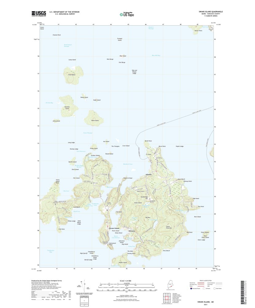 Swans Island, ME (2021, 24000-Scale) Map by United States Geological ...