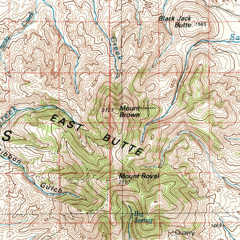 Sweet Grass Hills, MT (1984, 100000-Scale) Map by United States ...