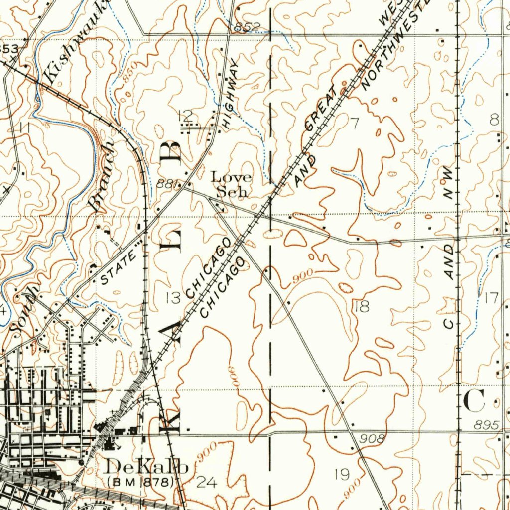 Sycamore, IL (1937, 62500-Scale) Map by United States Geological Survey ...