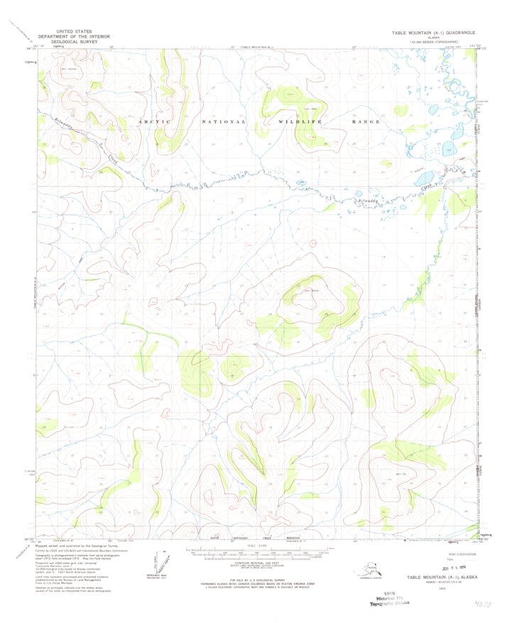Table Mountain A-1, AK (1972, 63360-Scale) Map by United States ...