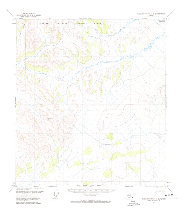 Table Mountain A-3, AK (1972, 63360-Scale) Map by United States ...