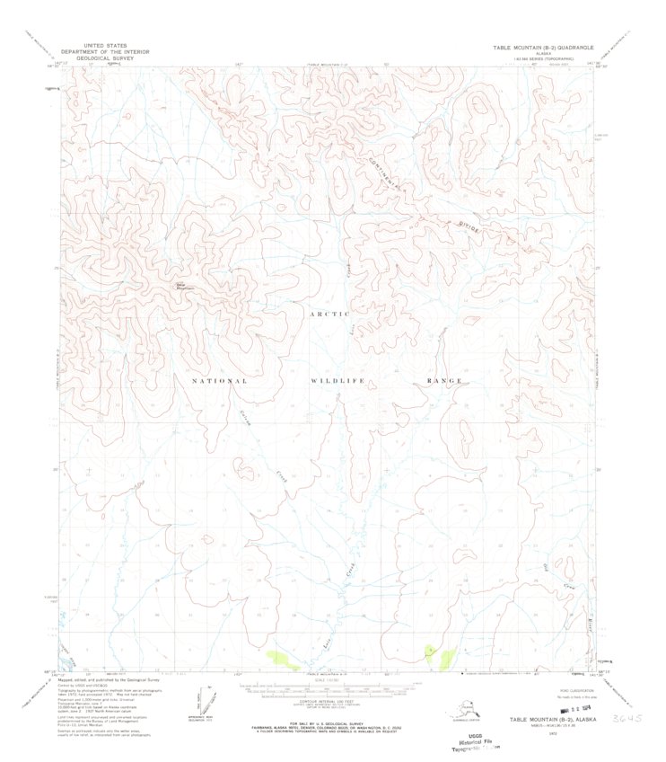Table Mountain B-2, AK (1972, 63360-Scale) Map by United States ...